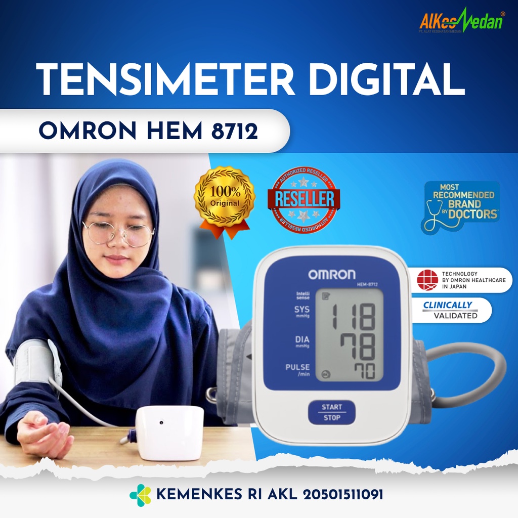 Jual TENSIMETER DIGITAL OMRON TYPE HEM 8712 DAN HEM 7120 TENSI DIGITAL ...