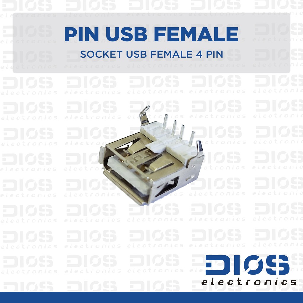 Jual Socket / Konektor USB Female 4 Pin Kaki Bengkok L | Shopee Indonesia