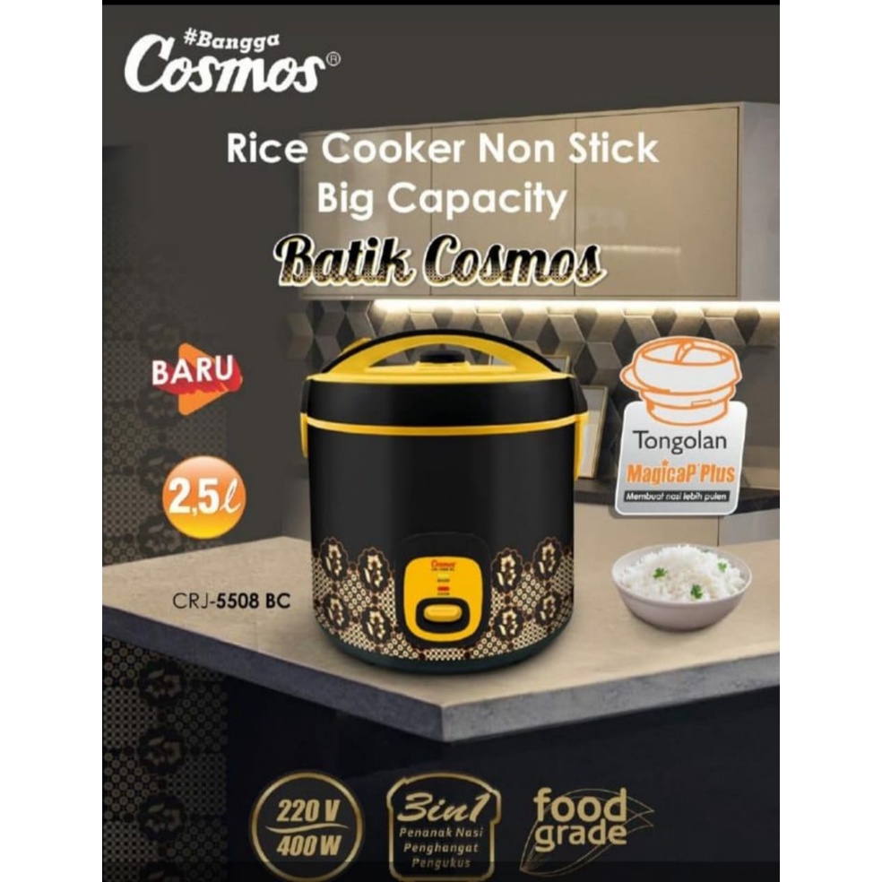 Jual Cosmos Magic Com 3in1 2.5 Liter CRJ 5508 / Rice Cooker Besar ...