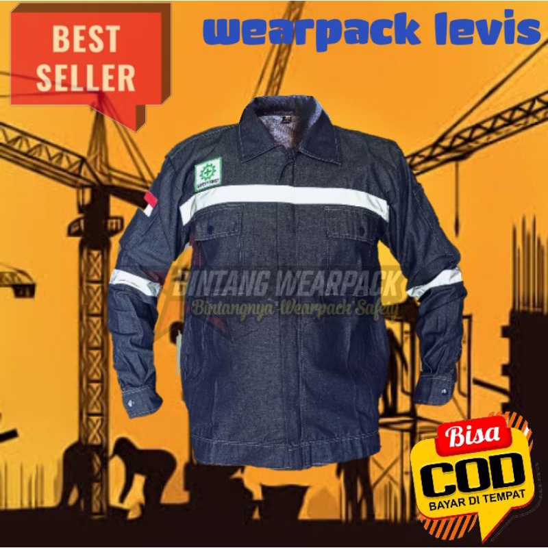 Jual wearpack semi levis/kemeja kerja welder/baju kerja Levis/seragam ...