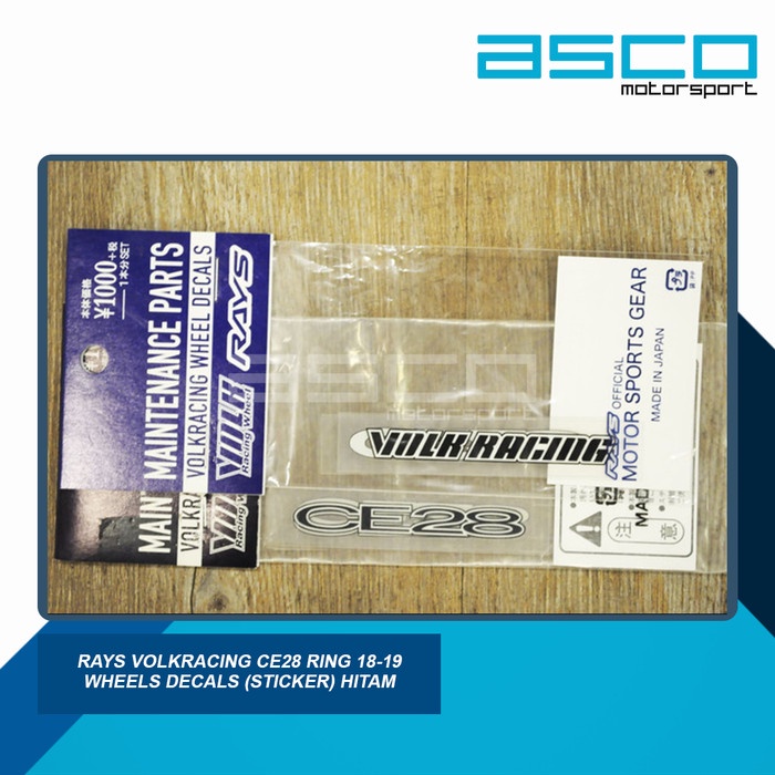 Jual Rays Volkracing CE28 Ring 18-19 Wheels Decals (Sticker) Hitam ...