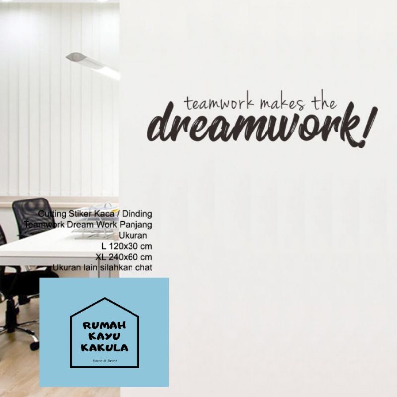 Jual Wall Sticker Cutting Stiker Dinding Kaca Teamwork Motivasi Kantor ...