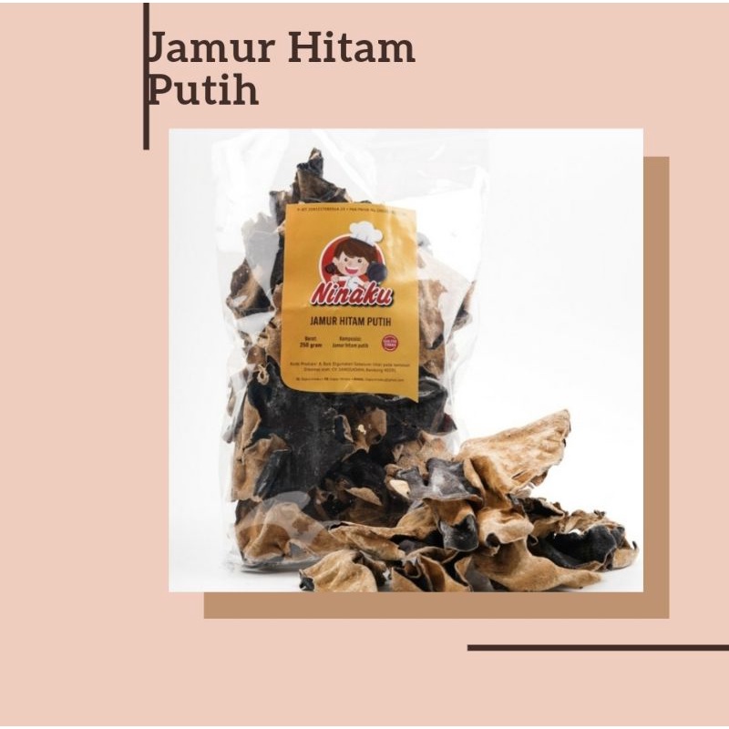 Jual JAMUR HITAM PUTIH NINAKU 250Gram | Shopee Indonesia