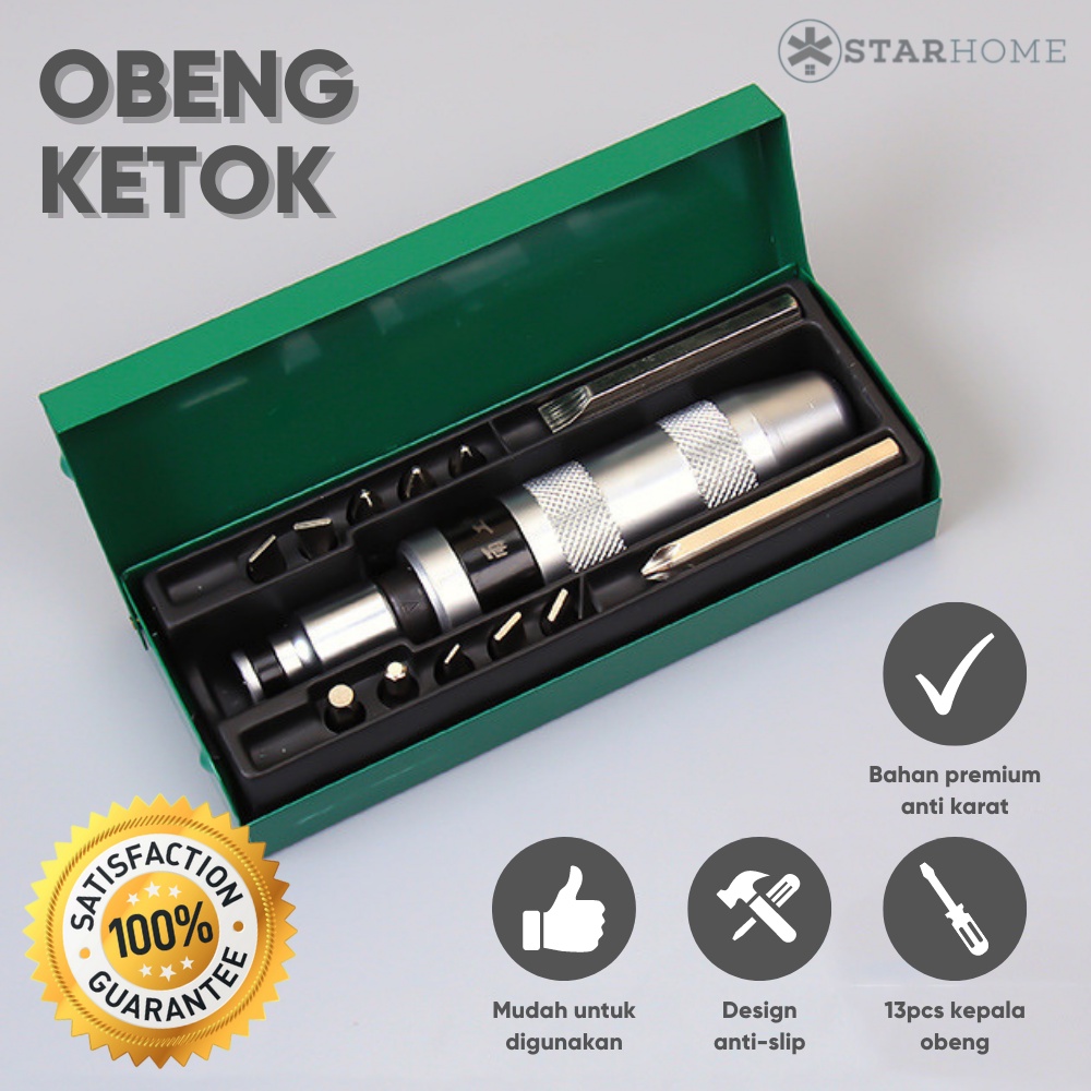 Jual Obeng Ketok Set Impact Screwdriver Obeng Ketok Putar Obeng Getok ...