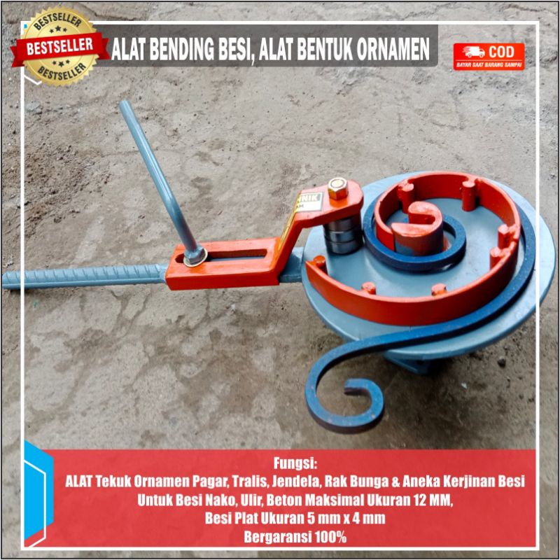Jual (TERLARIS)ALAT Tekuk Besi Leter (S) alat tekuk ornamen pembuat ...