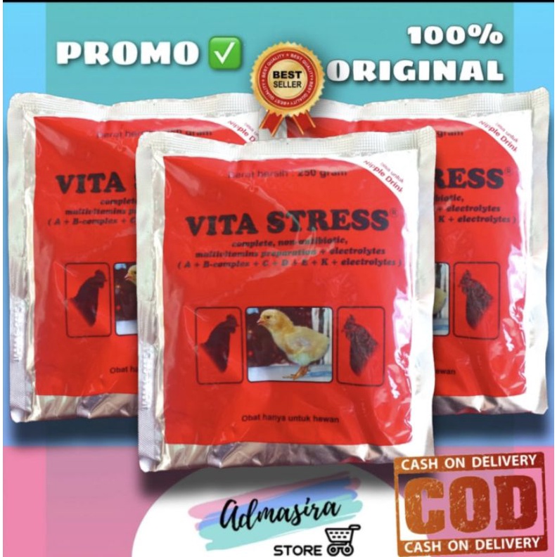 Jual VITA STRESS 250 gram 100gr Medion vitamin elektrolit Multivitamin ...