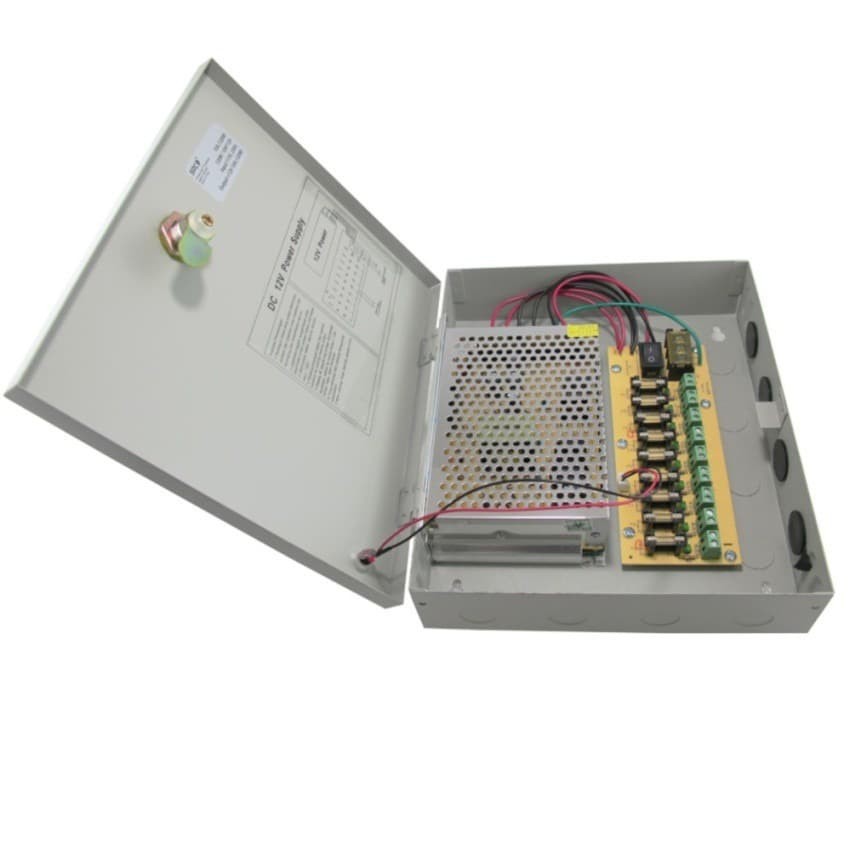 Jual PSU ( Power Supply Unit ) CCTV 12v 10A with Panel box + Fuse ...