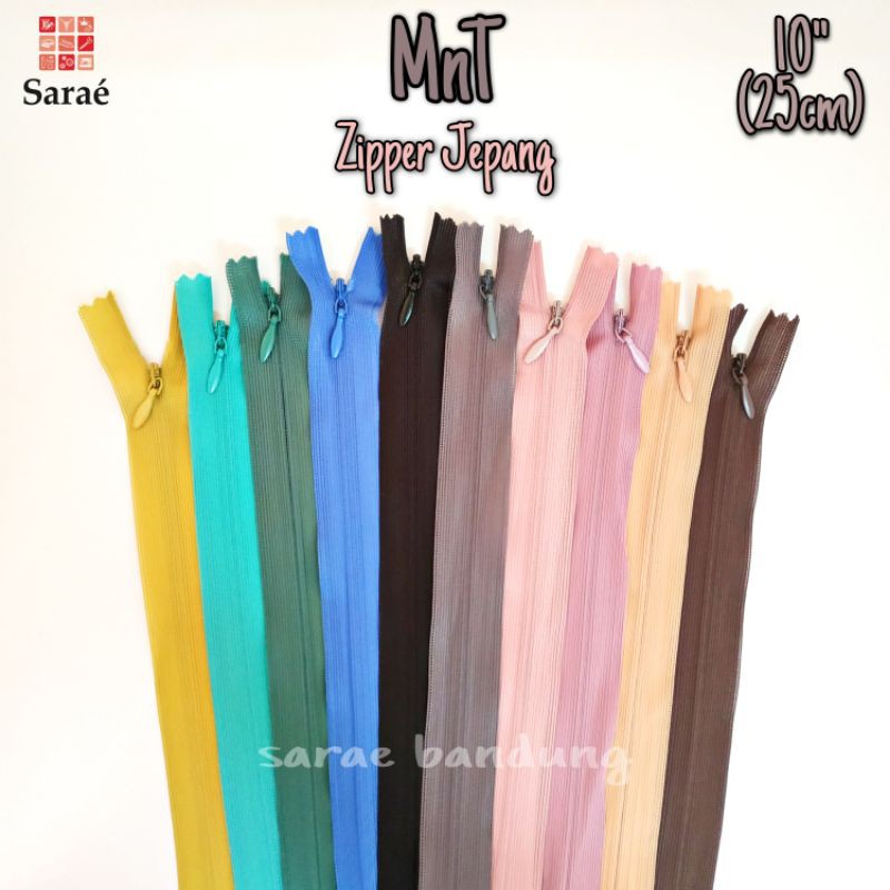 Jual Sleting Jepang MnT - 25cm/Ritsleting Jepang 10" (1 LUSIN 1 WARNA ...