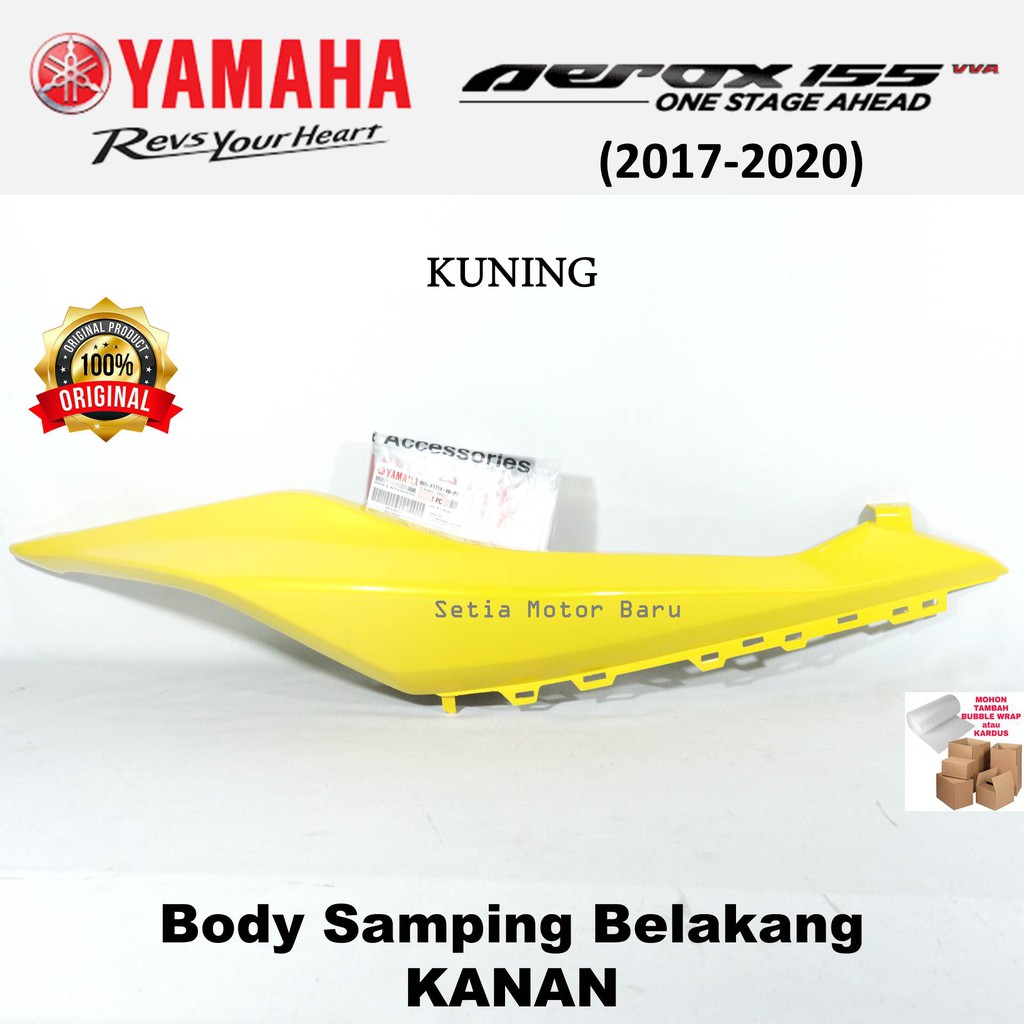 Jual Cover Body Bodi Samping Cover Side Motor Aerox 155 Kuning Kanan ...