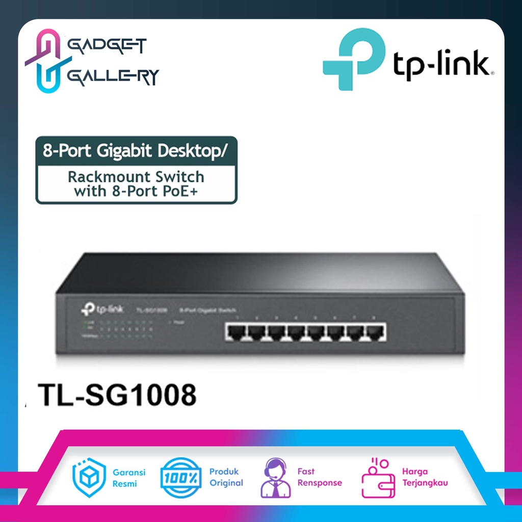 Jual Tp-link TL-SG1008 8-Port Gigabit Desktop/Rackmount Switch | Shopee ...