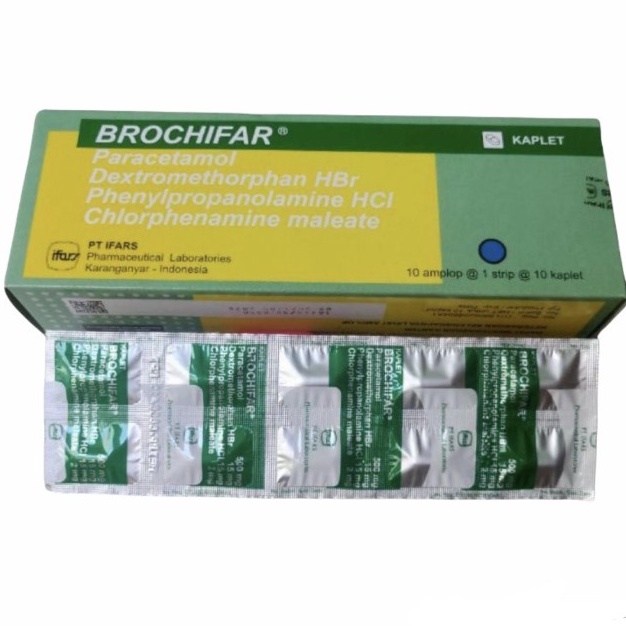 Jual BROCHIFAR BOX 10 STRIP - OBAT DEMAM BATUK DAN FLU | Shopee Indonesia