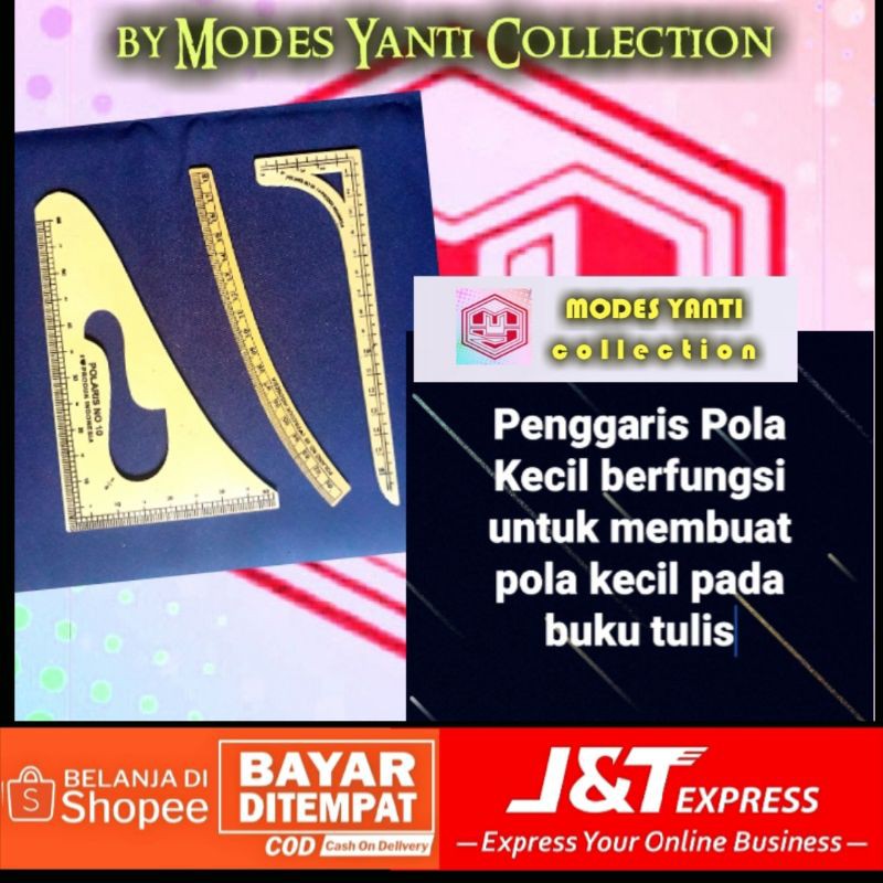 Jual set penggaris pola mini / penggaris kecil isi 3 pcs | Shopee Indonesia