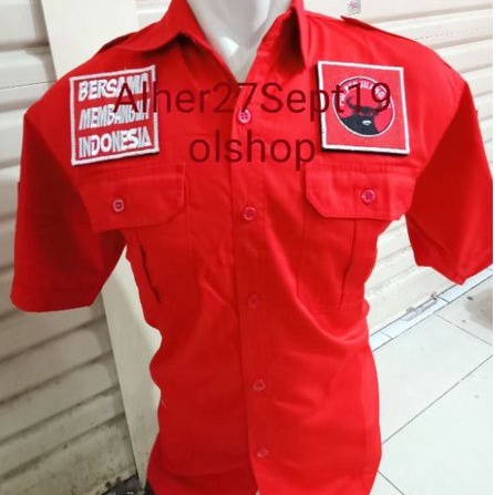 Jual terbaru Kemeja partai PDI baju partai PDI seragam partai PDI ...