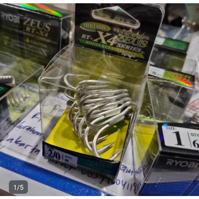 Jual Trebel hook pancing mata kail ryobi Zeus x4 hook bagus | Shopee ...