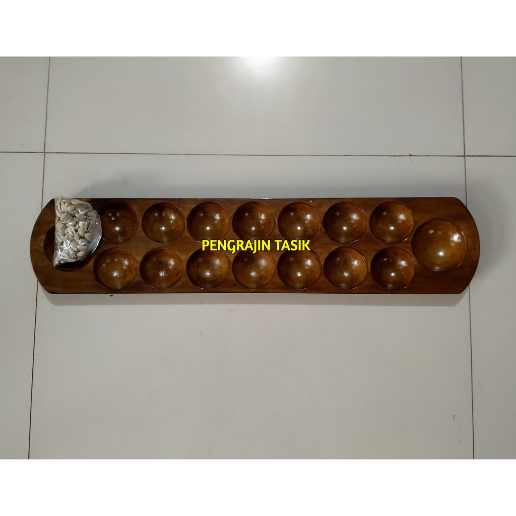 Jual Congklak Kayu + 120 Biji Kerang Dakon Congkak Mengkilap Motif ...