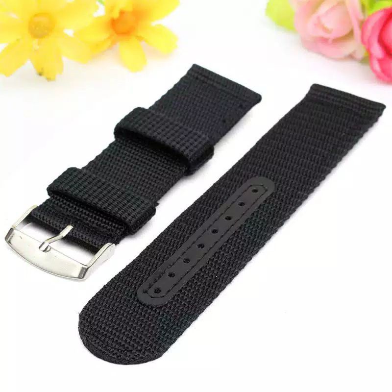 Jual SETRAP TALI JAM TANGAN KANVAS SUPER KUALITY FREE BESI PENGAIT TALI ...