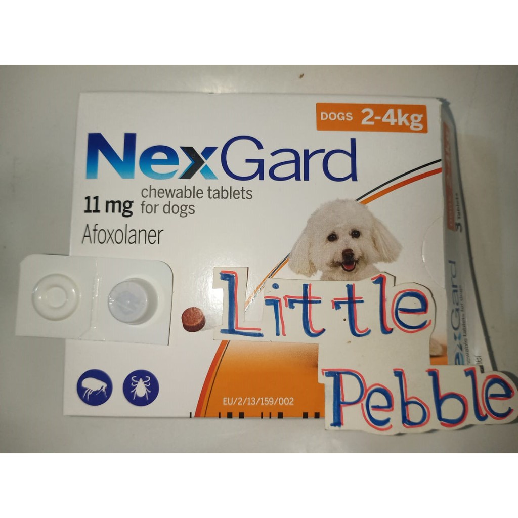 Jual PER PCS NEXGARD obat kutu caplak makan kunyah anjing S M L XL ...