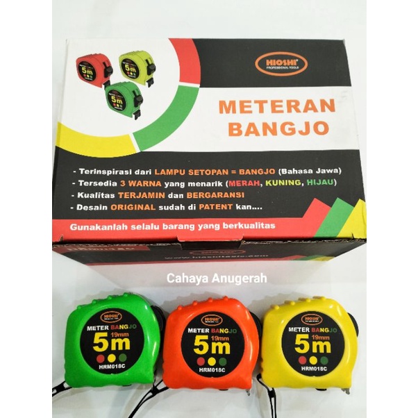 Jual Meteran Hioshi Bangjo 5M / Meteran Hioshi | Shopee Indonesia