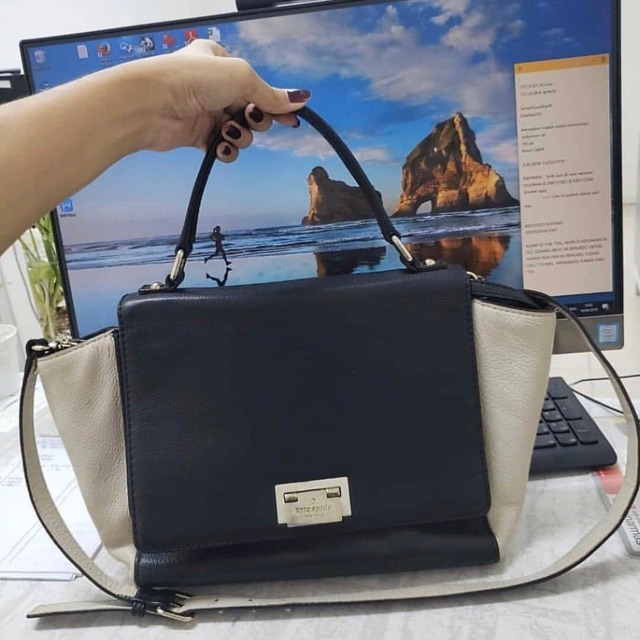 Jual Tas kate spade Hitam putih ORIGINAL | Shopee Indonesia