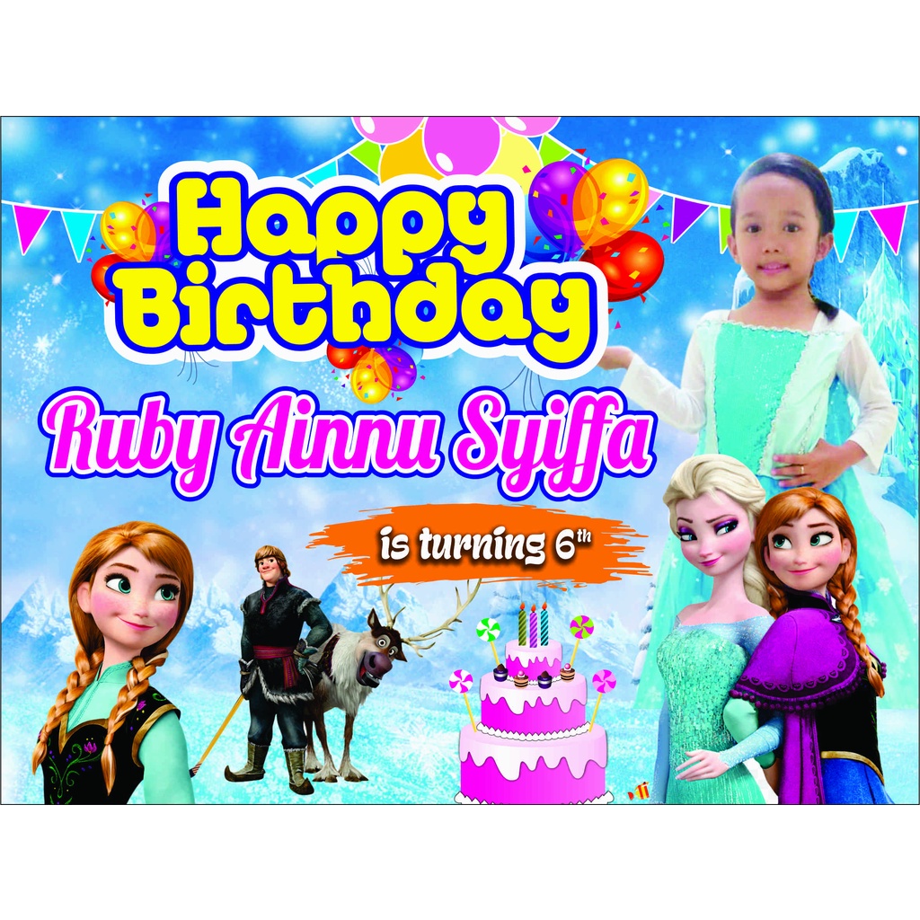 Jual Banner Ulang Tahun Anak, Banner Ultah Anak, Backdrop Ultah Anak ...
