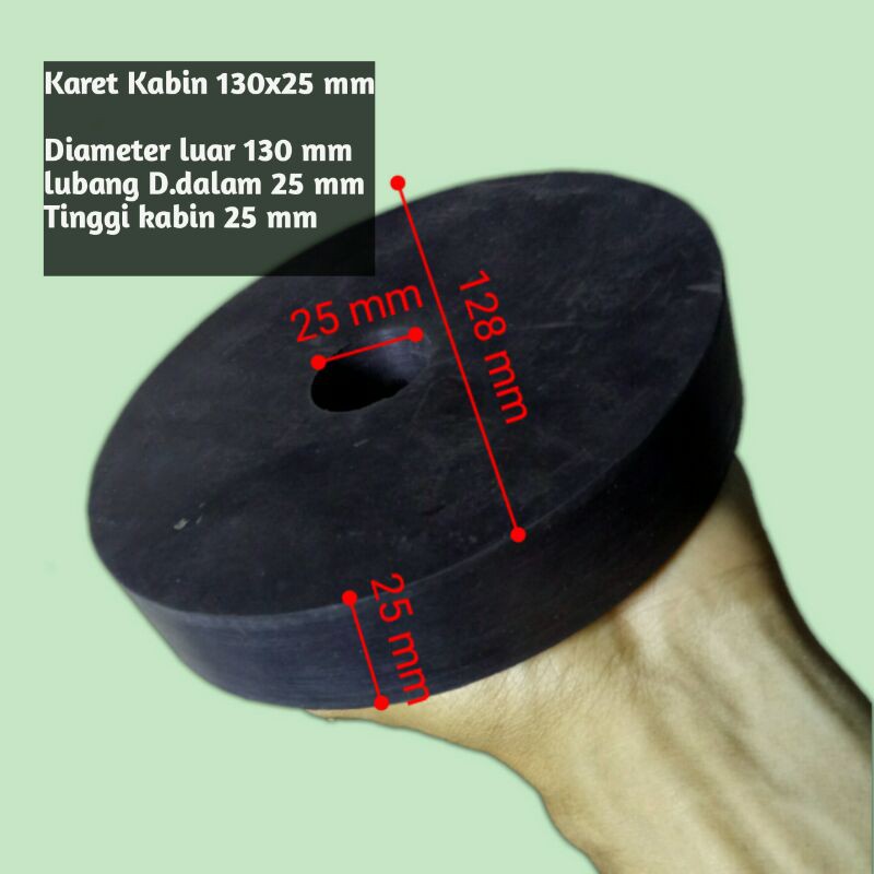 Jual Karet engine mounting peredam getaran 130x25 Dia.25 - dudukan ...