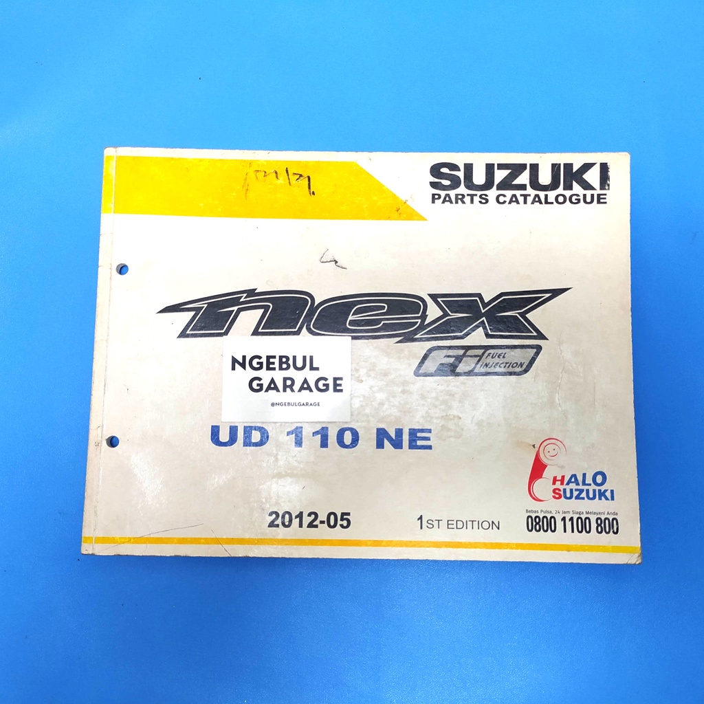 Jual Buku Catalog Nex 110 FI UD 110 NE Katalog SUZUKI ORI | Shopee ...
