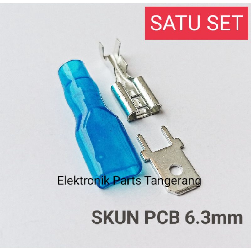 Jual SKUN GEPENG UK 6.3MM SEKUN GEPENG (SATU SET) SKUN KABEL SKUN PCB ...