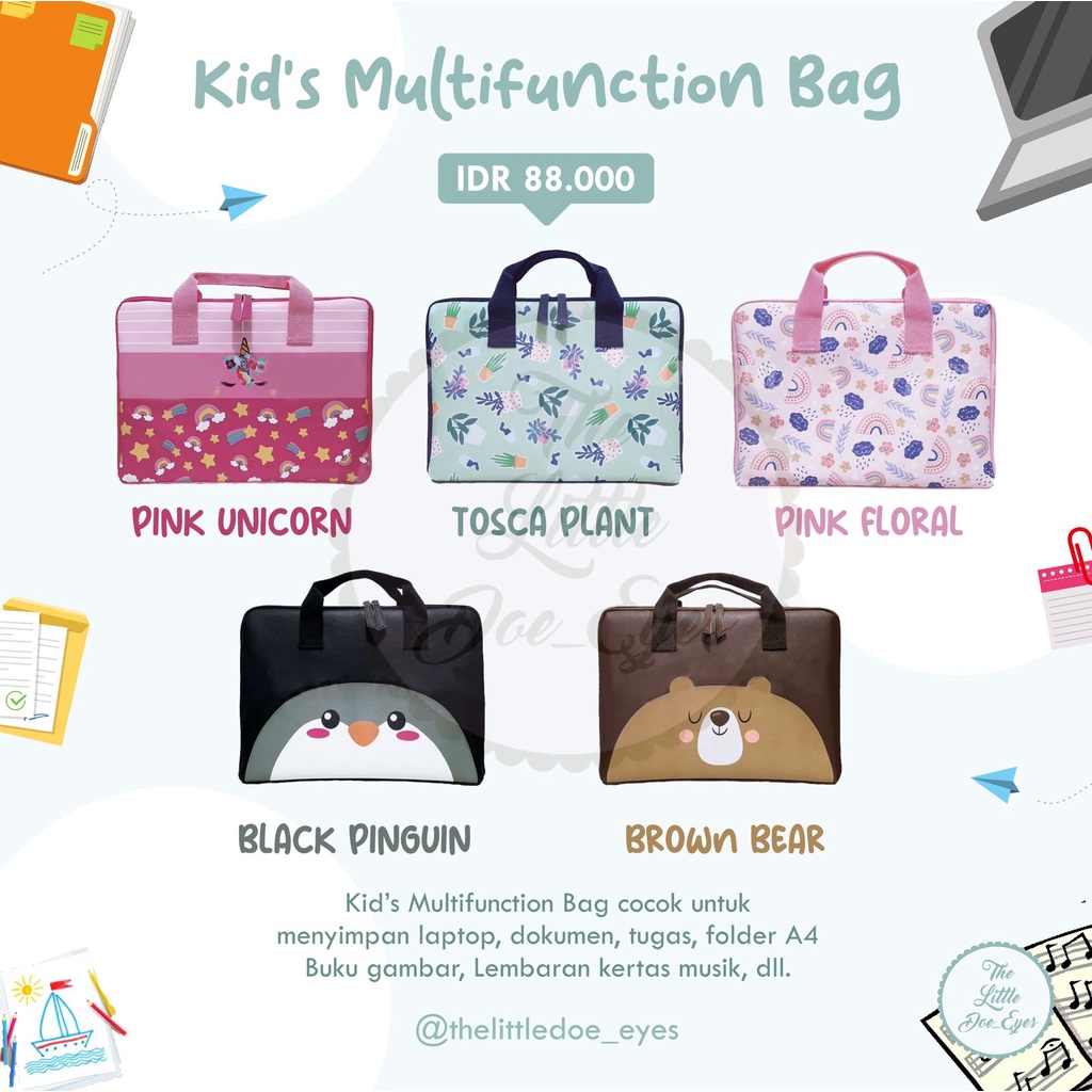 Jual Kid’s Mutifunction Bag - Tas laptop / dokumen / serbaguna | Shopee ...
