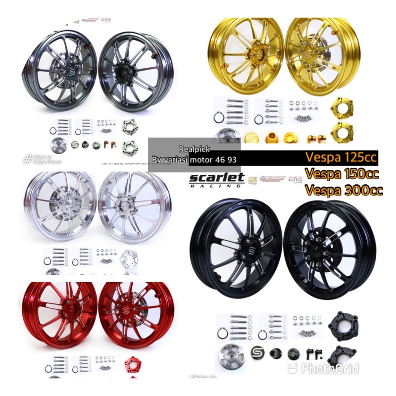 Jual velg vespa matic velg vespa 125 vespa 150 vespa 300 velg original ...