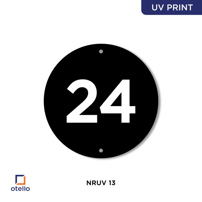 Jual Otello - Nomor Rumah Acrylic Print Custom Nomer Kost Hotel Room ...