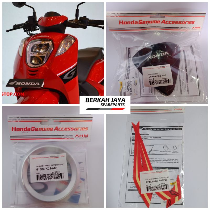 Jual Visor Genio Garnish Panel Spido Genio Stiker Merah Genio Aksesoris ...