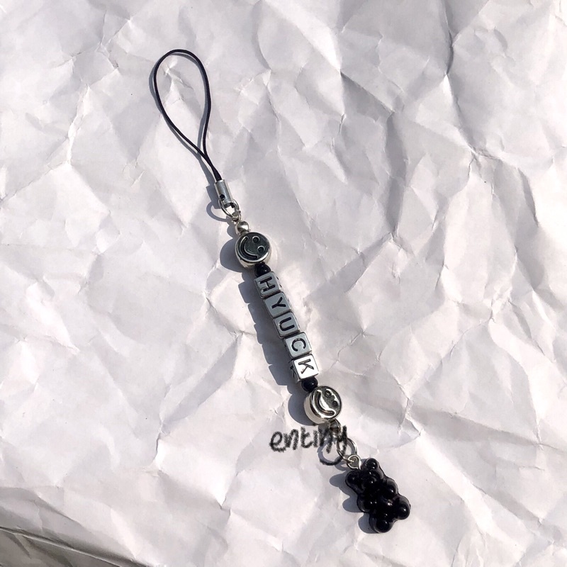 Jual Single Phone Strap Black Silver | Bisa Custom | | Shopee Indonesia