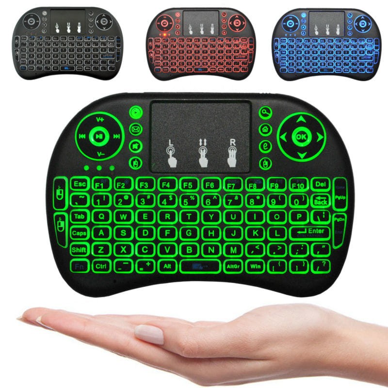 Jual I8 RGB Mini Keyboard Wireless 2.4GHz dengan Touch Pad & Mouse ...
