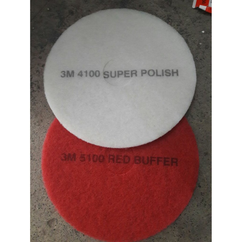 Jual Pad Poles Lantai 3M 4100 16 Inch White Super Polishing Floor Pad 5 ...