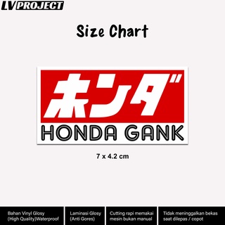 Jual Stiker Honda Gank Laminasi Glossy 7cm Sticker Logo Honda Gank ...