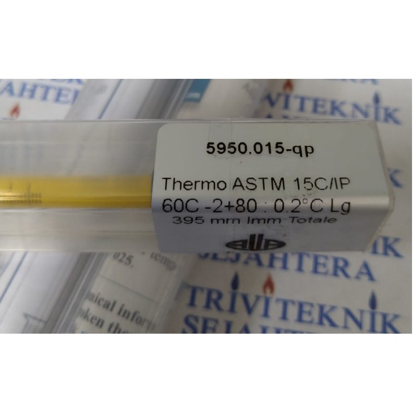 Jual termometer kaca pengukur suhu -2 to 80C,Thermometer glass ASTM ...