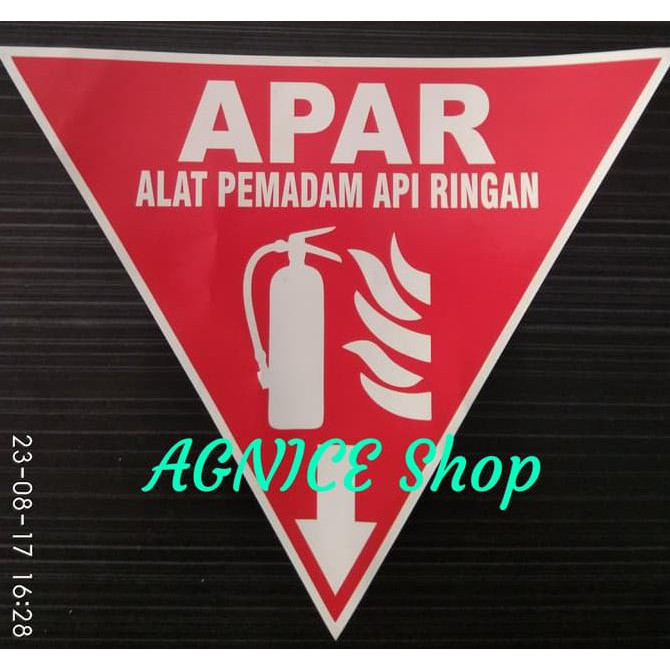 Jual Sticker Segitiga Penanda Apar Alat Pemadam Api 25X25 Cm | Shopee ...