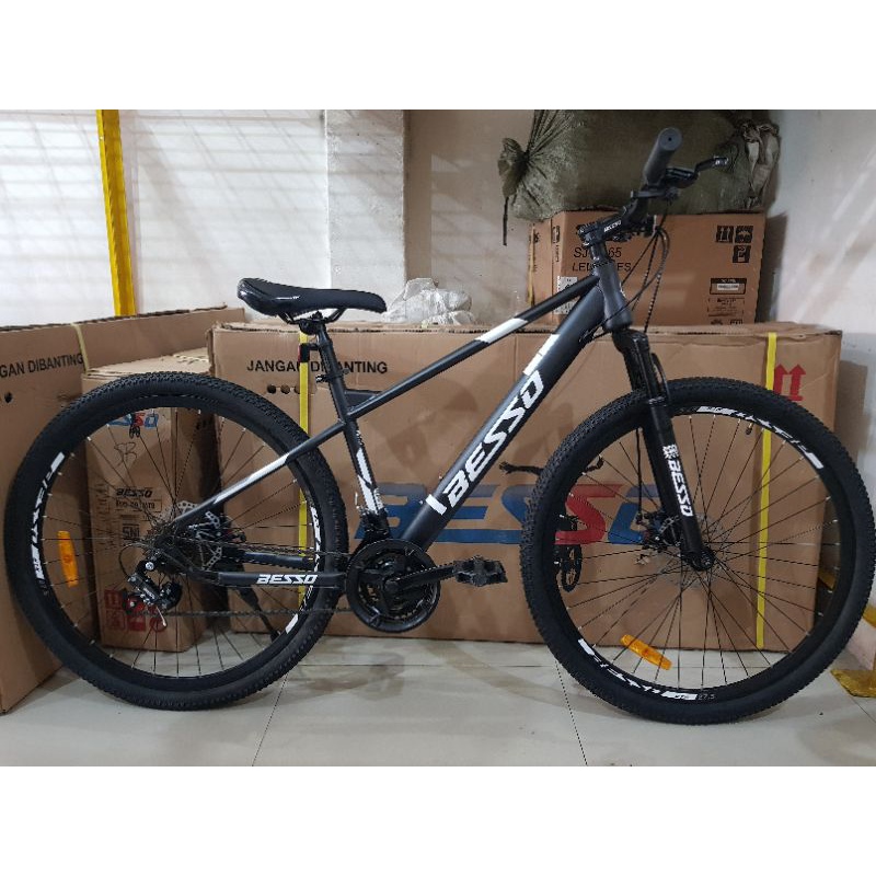 Jual Sepeda Gunung / Sepeda MTB 27.5 inch BESSO ( Warna Hitam / Black ) ( Gigi 3x8 Speed ...