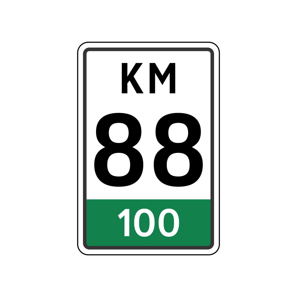 Jual Rambu Plat/Plang/Lalu Lintas KM 88 20cm x 30cm | Shopee Indonesia