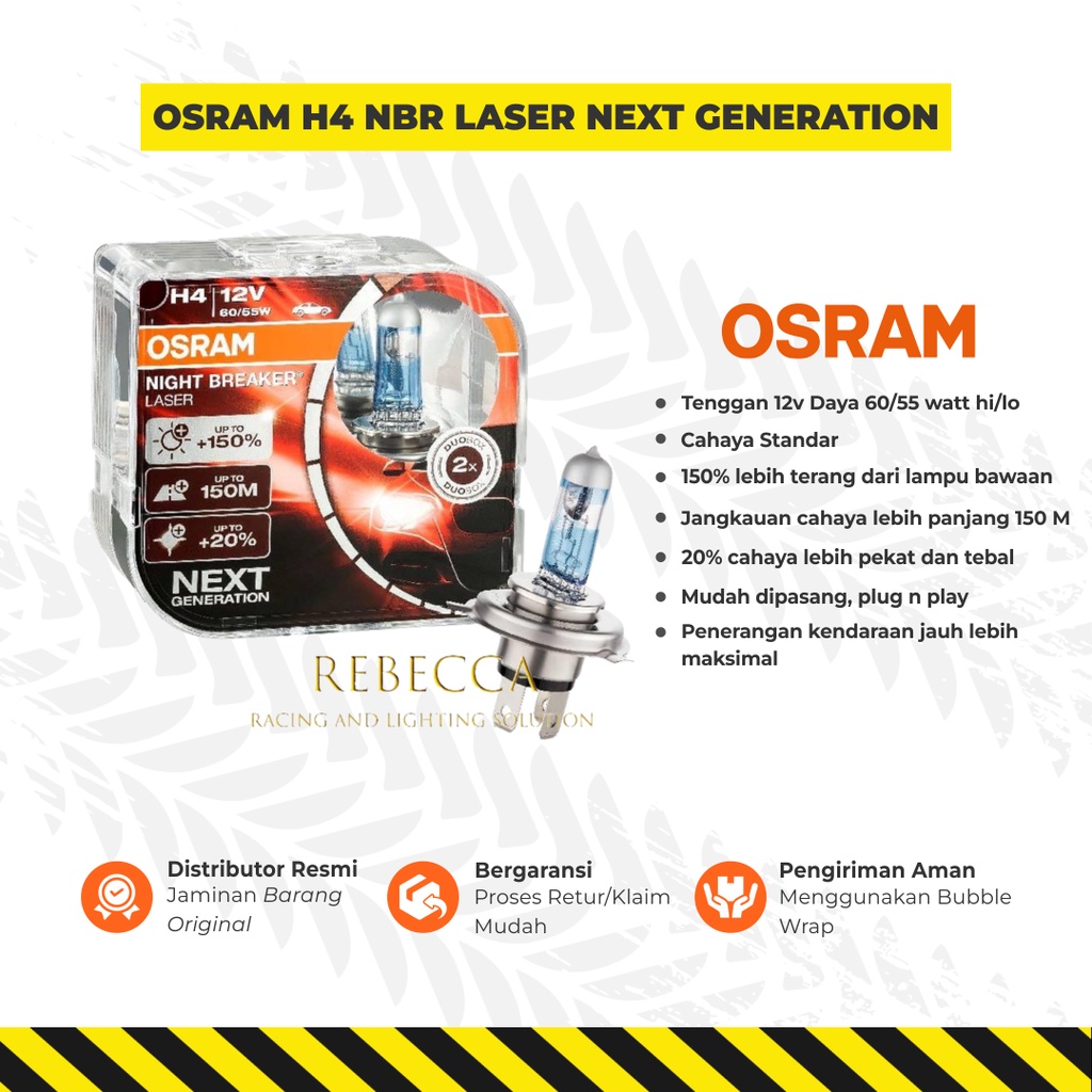 Jual Headlamp Head Lamp Lampu Kepala Mobil LED Super Terang Osram H4 ...