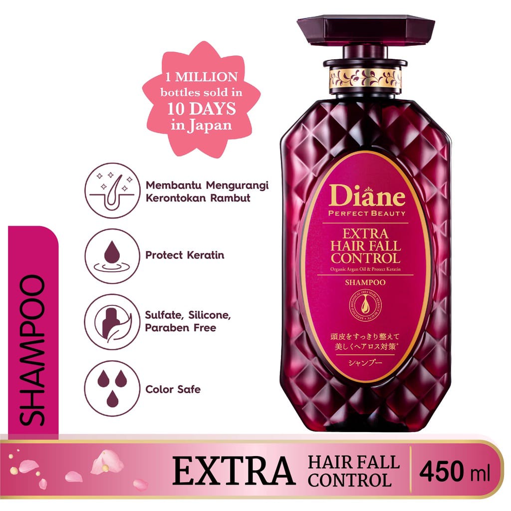 Jual MOIST DIANE Extra Hair Fall Control Shampoo / Treatment 450ml ...
