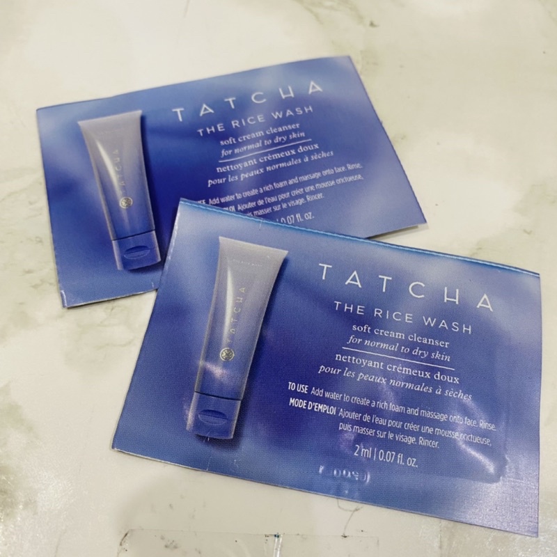 Jual TATCHA sample sachet The rice wash 2ml - the water cream 1ml ...