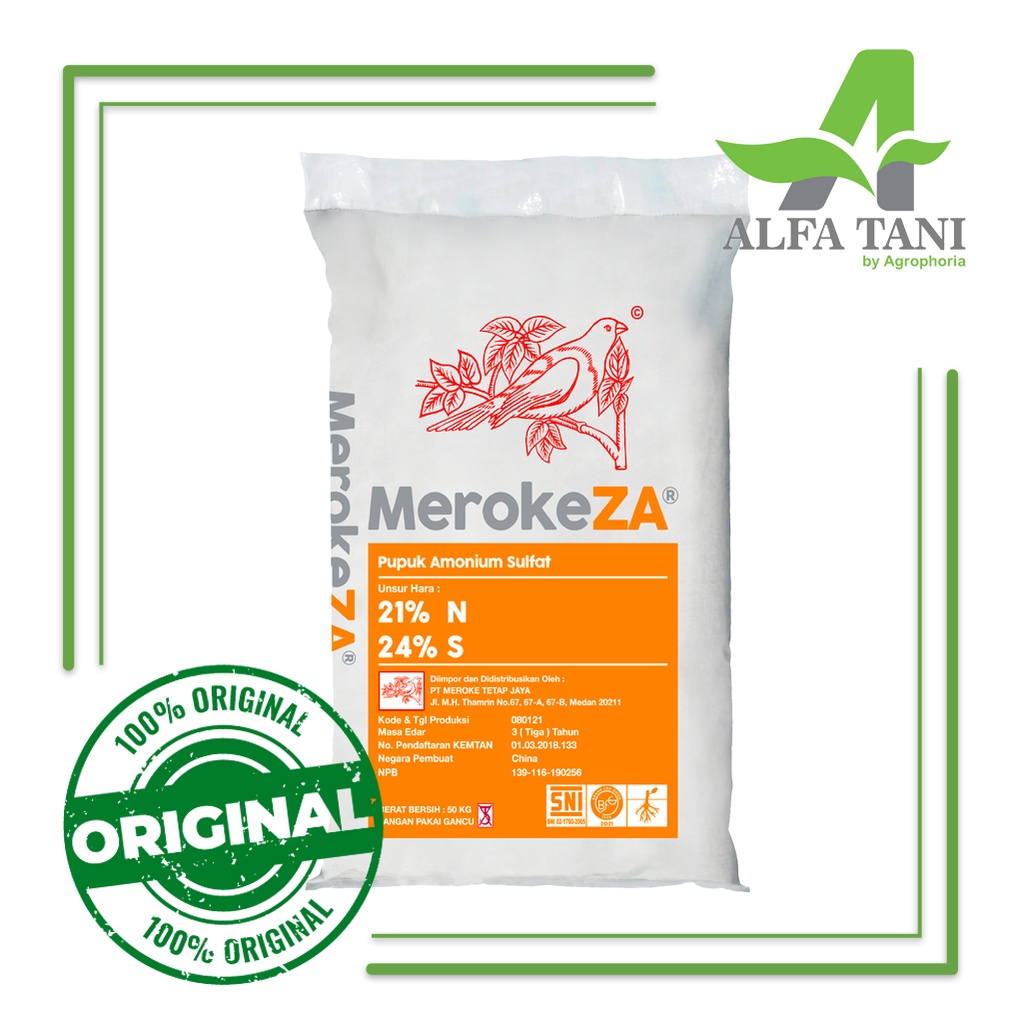 Jual Pupuk Meroke ZA 1 Kg / Pupuk Amonium Sulfat / Fase Vegetatif ...