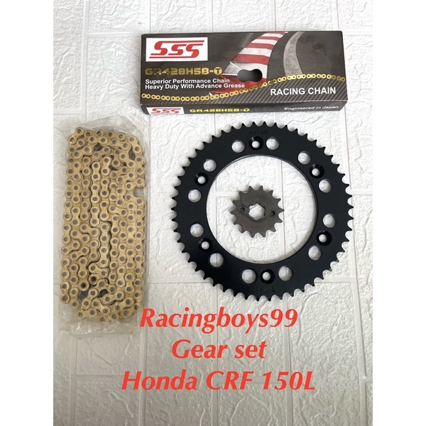Jual Gear Set CRF 150L Vzm Black Series Set Rantai SSS HSBT Heavy Duty ...