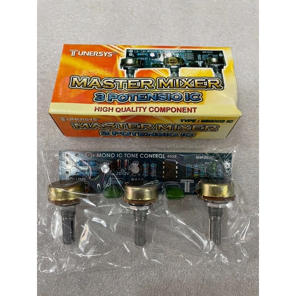 Jual Master Mixer TONE TRIBLE BASS 3 Potensio Tunersys MM003 IC ...