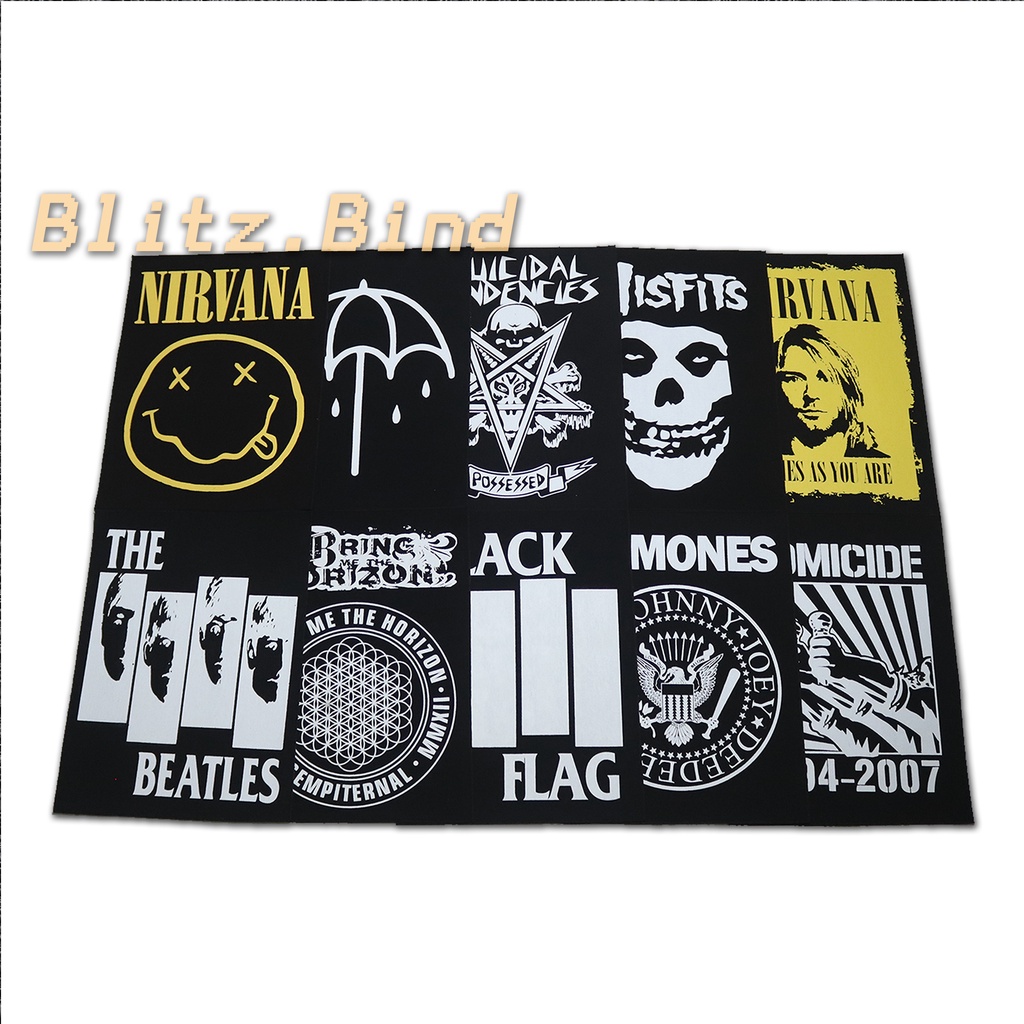 Jual Backpatch Sablon/Patch Punggung Musik Band/Nirvana/Emblem Belakang ...