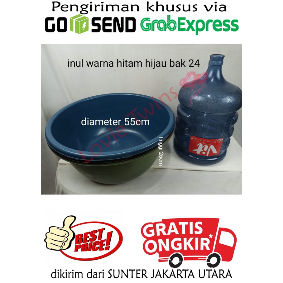 Jual Baskom Plastik Besar Diameter 55cm Ember Plastik BAK 24 Hijau ...