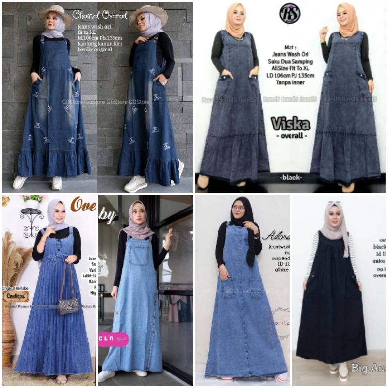 Jual OVERALL JEANS WANITA (NO INNER) | OVERAL DENIM TERBARU | BAJU ...