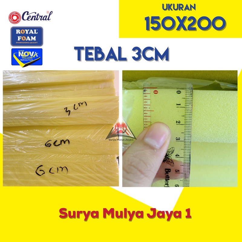 Jual BUSA LEMBARAN ROYAL FOAM CENTRAL FOAM UK 150 x 200 x 3CM BUSA ...