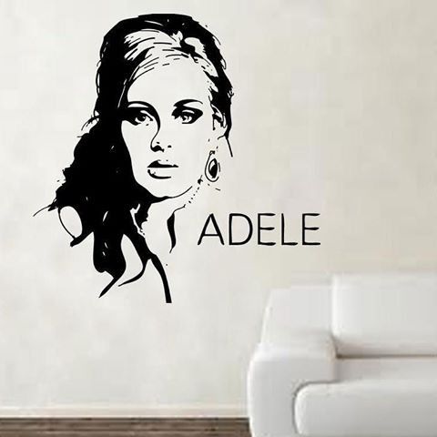 Jual Puswall - Stiker Dinding / Wallsticker Motive Silhouette Adele ...
